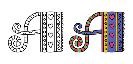 Doodle letter b hand drawn line abc sketch Vector Image