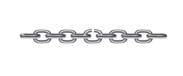 Grey metal chain Royalty Free Vector Image - VectorStock
