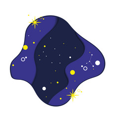 Layered cartoon view of outer space Royalty Free Vector