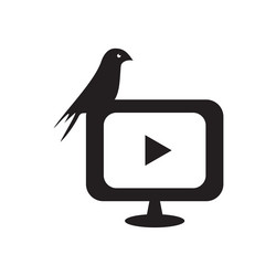 Tv television broadcast channel logo design Vector Image