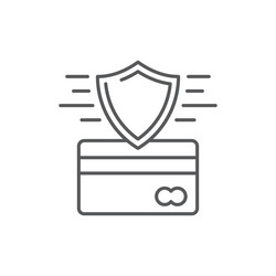 Credit card security icon symbol isolated Vector Image