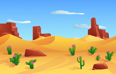 Desert banner backgrounds with oasis and highlands