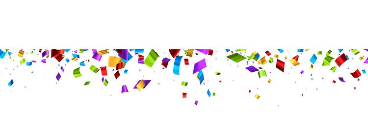 Falling green cut out foil ribbon confetti Vector Image