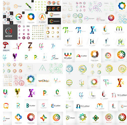 Biggest collection of logo design and fashion Vector Image