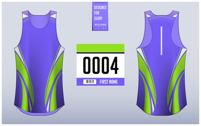 Running singlet or tank top design template Vector Image