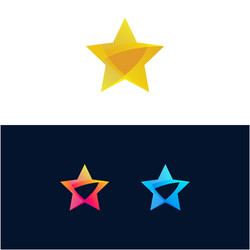 Star media logo design Royalty Free Vector Image