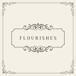 Vintage banner flourishes frame Royalty Free Vector Image