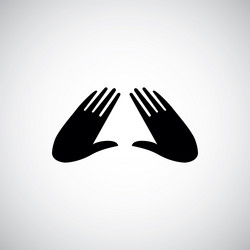 Abstract symbol icon arms Royalty Free Vector Image