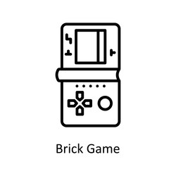 Brick game outline icon design Royalty Free Vector Image