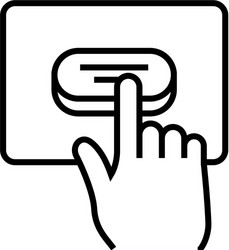 Buttom line icon concept sign outline Royalty Free Vector