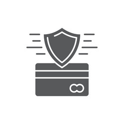 Credit card security icon symbol isolated Vector Image