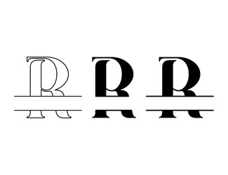 Letter a split logo design for name template Vector Image