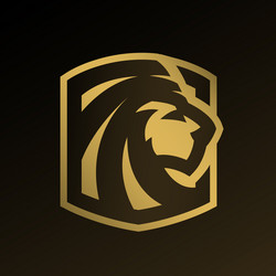 Lion roaring icon logo template Royalty Free Vector Image