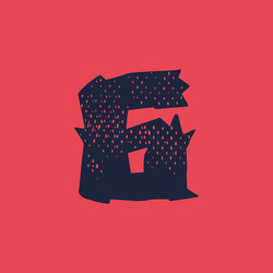 6 logo number six medieval dropcap devil witches Vector Image