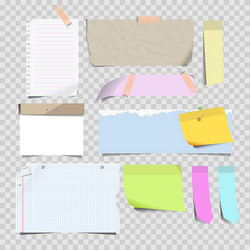 Stickers and sticky memo notes corners Royalty Free Vector