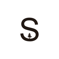 Letter s plant leaves geometric symbol simple logo