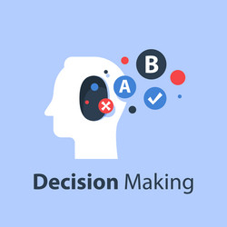 Thinking and choosing between different choices Vector Image
