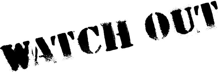 Watch out rubber stamp Royalty Free Vector Image