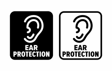 Ear detection information sign Royalty Free Vector Image