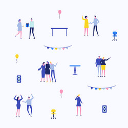 Party - flat design style set of isolated elements