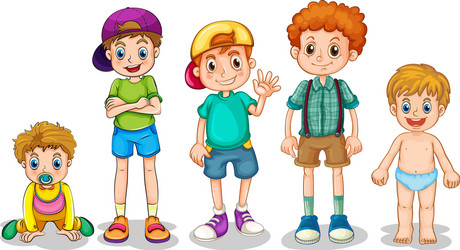 Stylish boys Royalty Free Vector Image - VectorStock