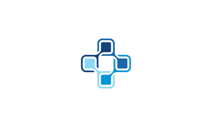 Rrow health care logo design medical connect Vector Image