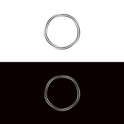 Round circular banner frames borders circle logo Vector Image