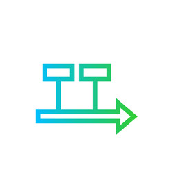 Diagram project development icon with black Vector Image