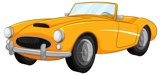 Vintage convertible car outline Royalty Free Vector Image