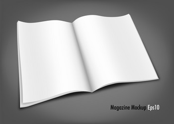Blank magazine mockup template Royalty Free Vector Image