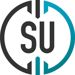 Initial letter su real estate creative logo Vector Image