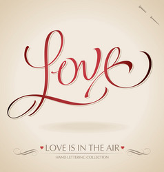Amore hand lettering Royalty Free Vector Image