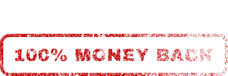 100 percent money back rubber stamp Royalty Free Vector