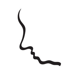 Abstract drawing profile face trendy portrait art Vector Image