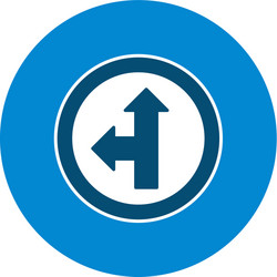 Go straight or left icon Royalty Free Vector Image