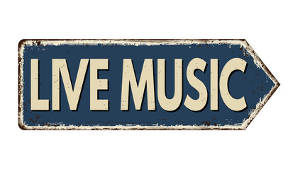 Country music vintage rusty metal sign Royalty Free Vector