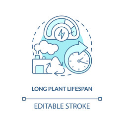 Long plant lifespan concept icon Royalty Free Vector Image