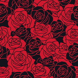 Seamless floral pattern with roses Royalty Free Vector Image