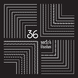 Lace Trim Brush Vector Images (87)