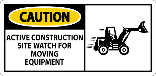 Construction area sign caution Royalty Free Vector Image