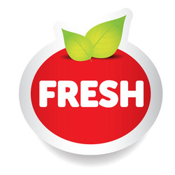 Fresh food label Royalty Free Vector Image - VectorStock