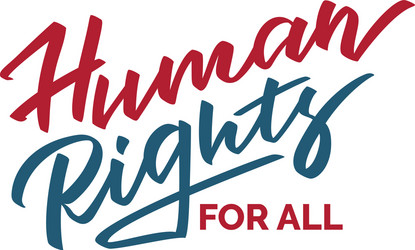 Human rights day - hand-written text Royalty Free Vector