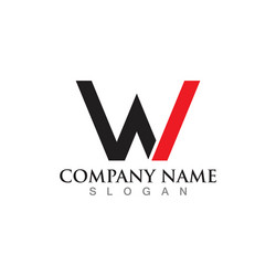 W logo and symbol template Royalty Free Vector Image