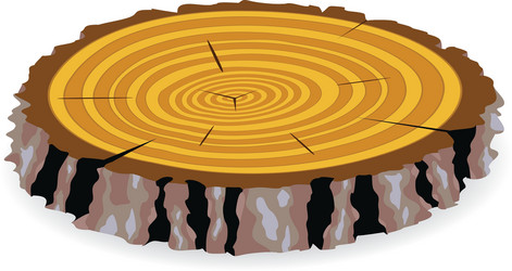 Wooden log cut Royalty Free Vector Image - VectorStock