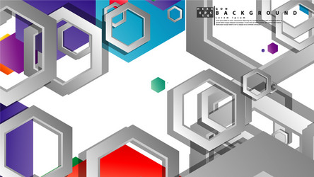 Abstract geometric background with hexagon Vector Image