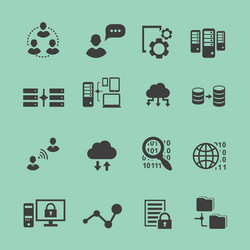 Programming icons black Royalty Free Vector Image