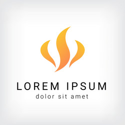 Tribal flame symbol image template Royalty Free Vector Image