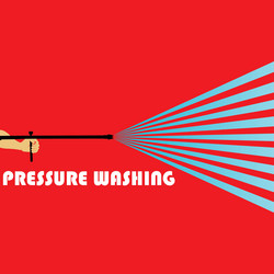 Pressure washing logo Royalty Free Vector Image