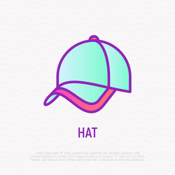 Baseball cap line icon Royalty Free Vector Image