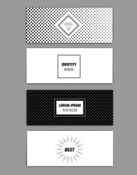 Modern cards design template with sharp line logos